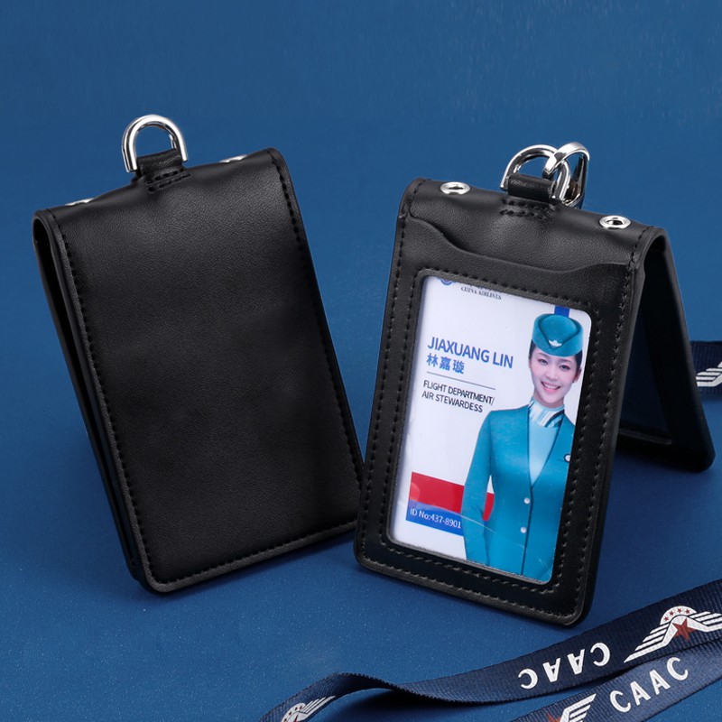 2021 Aviation Flight attendant Neck Lanyard Badge Holder Genuine ...