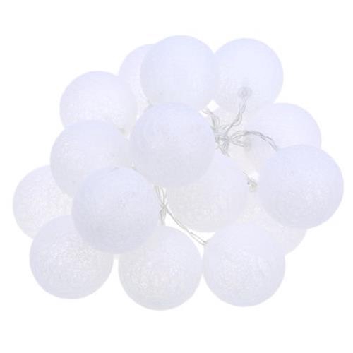 20PCS CREATIVE COTTON LED BALL STRING LIGHTS FOR DECORATION (WHITE ...