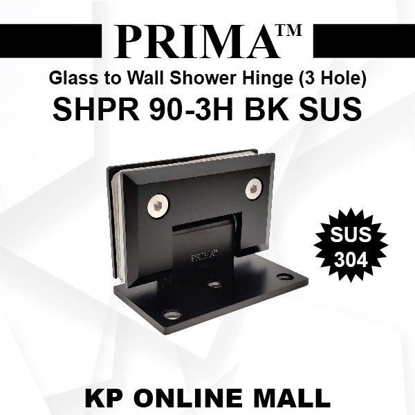 PRIMA Shower Hinge Series SUS 304 ( SS / Black ) SOLD IN PCS | Shopee ...