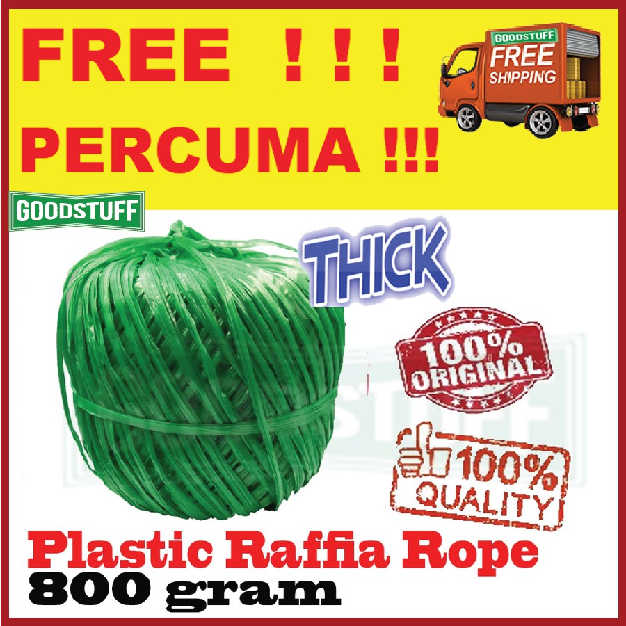 PLASTIC RAFFIA STRING / ROPE / TALI RAFIA PLASTIK-THICK | Shopee Malaysia