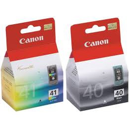 CANON PG-40 BLACK (16ml) PG40 or CL-41 COLOR (12ml) CL41 ORIGINAL INK ...