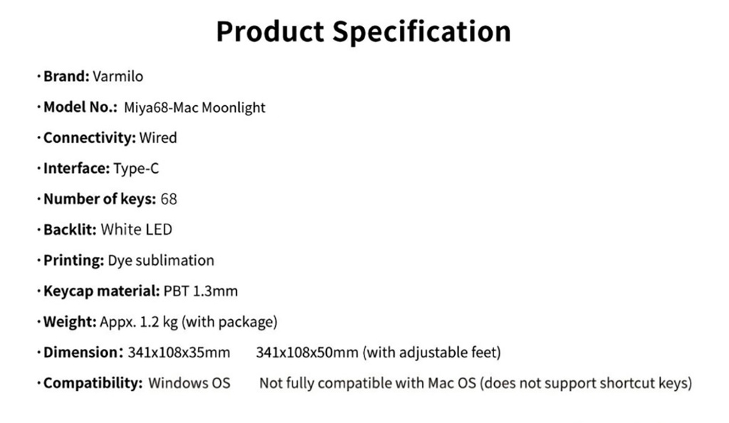 Varmilo Miya Pro Mac Mechanical Keyboard | Shopee Malaysia