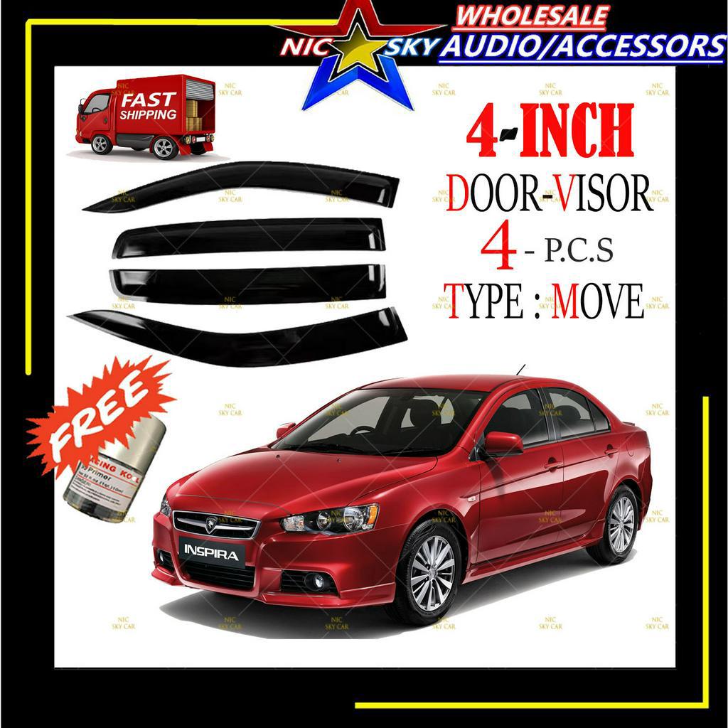 (4 PCS) Best Quality Air Press Window Proton Inspira Door Visor 1Set ...