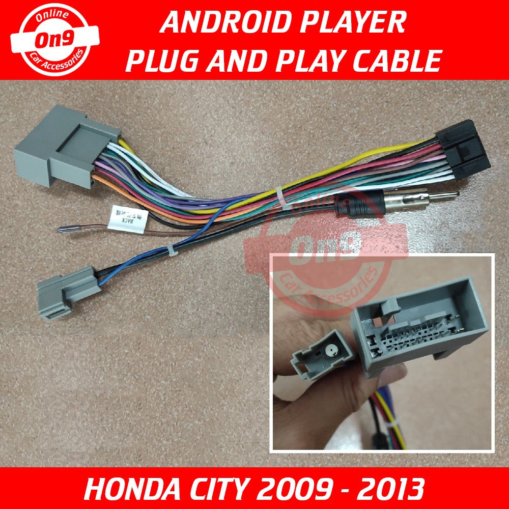 Honda City 2009 2010 2011 2012 2013 Android Player Plug and Play Cable ...