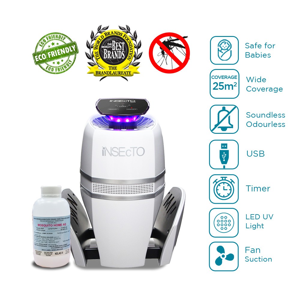 Aedes Mosquito trap (White) + organic solution stop mosquitos' eggs ...