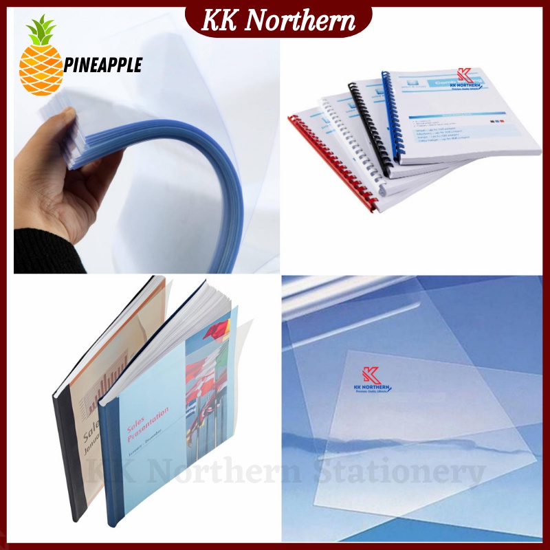 A4 PVC Paper Cover Rigid Sheet A4 Transparent Binding Plastic Cover ...