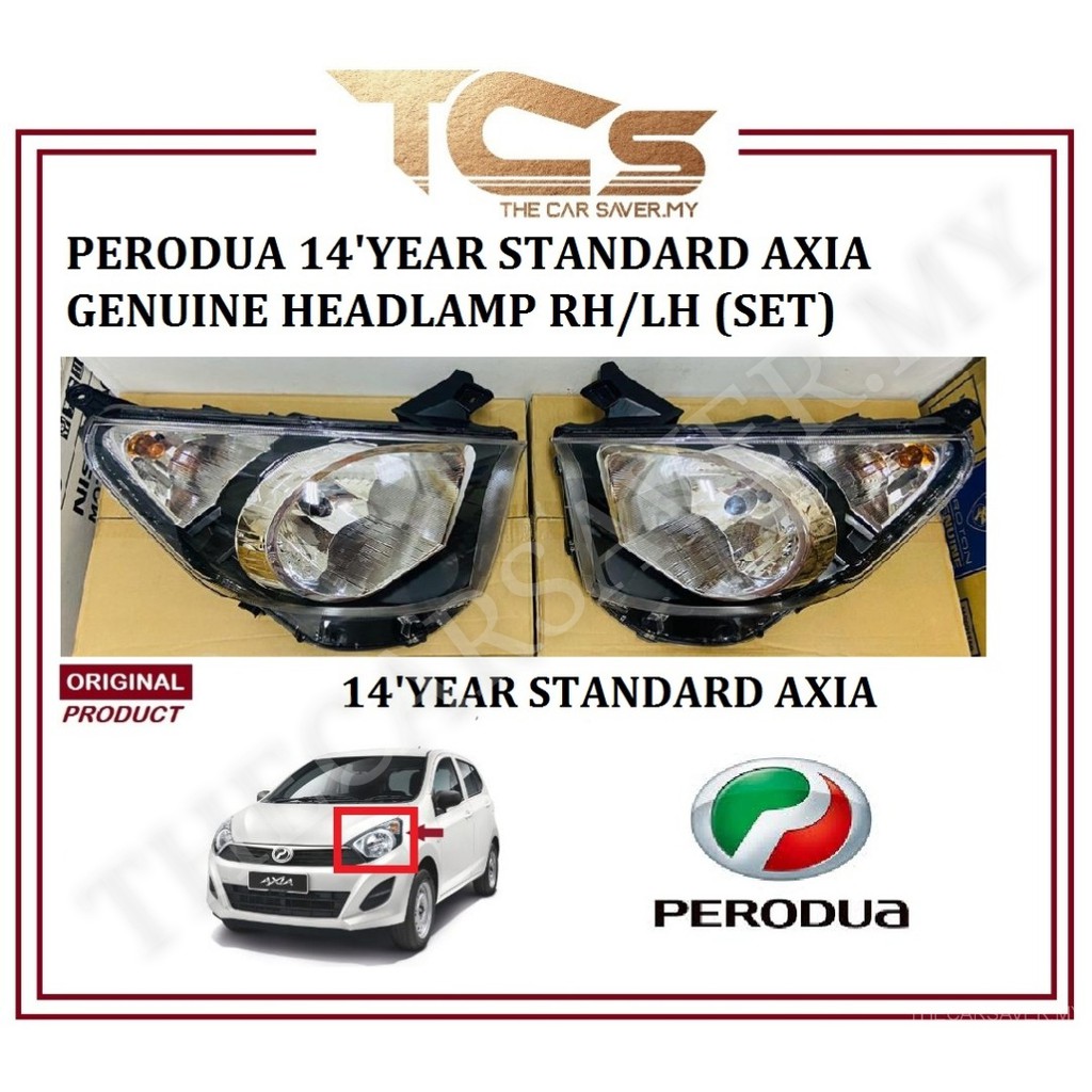 Perodua 14'Year Standard Axia Genuine Head Lamp RH/LH | Shopee Malaysia