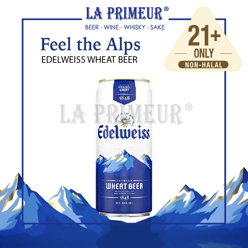 Edelweiss Wheat Beer 330ml Can Beer 小麦啤酒铝罐装 4 /6瓶装 4 / 6 cans | Shopee ...