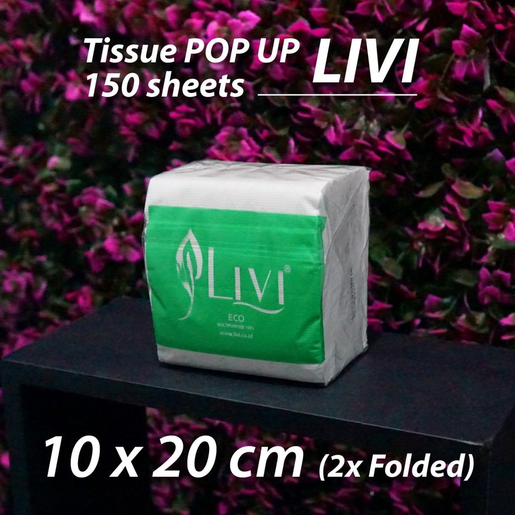 ) Livi ECO Multipurpose Pop Up Tissue - 150 sheets - Small Tissue ...