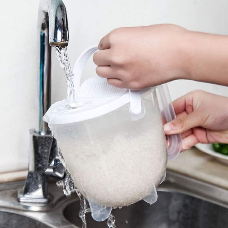Multifunctional Rice Wash&Clean Container Hand Free Rice Washing Sieve ...