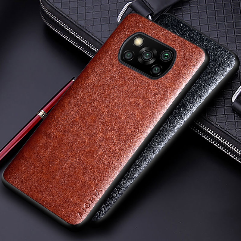 Luxury PU leather Case for Xiaomi Poco X3 NFC X3 Pro with Business ...