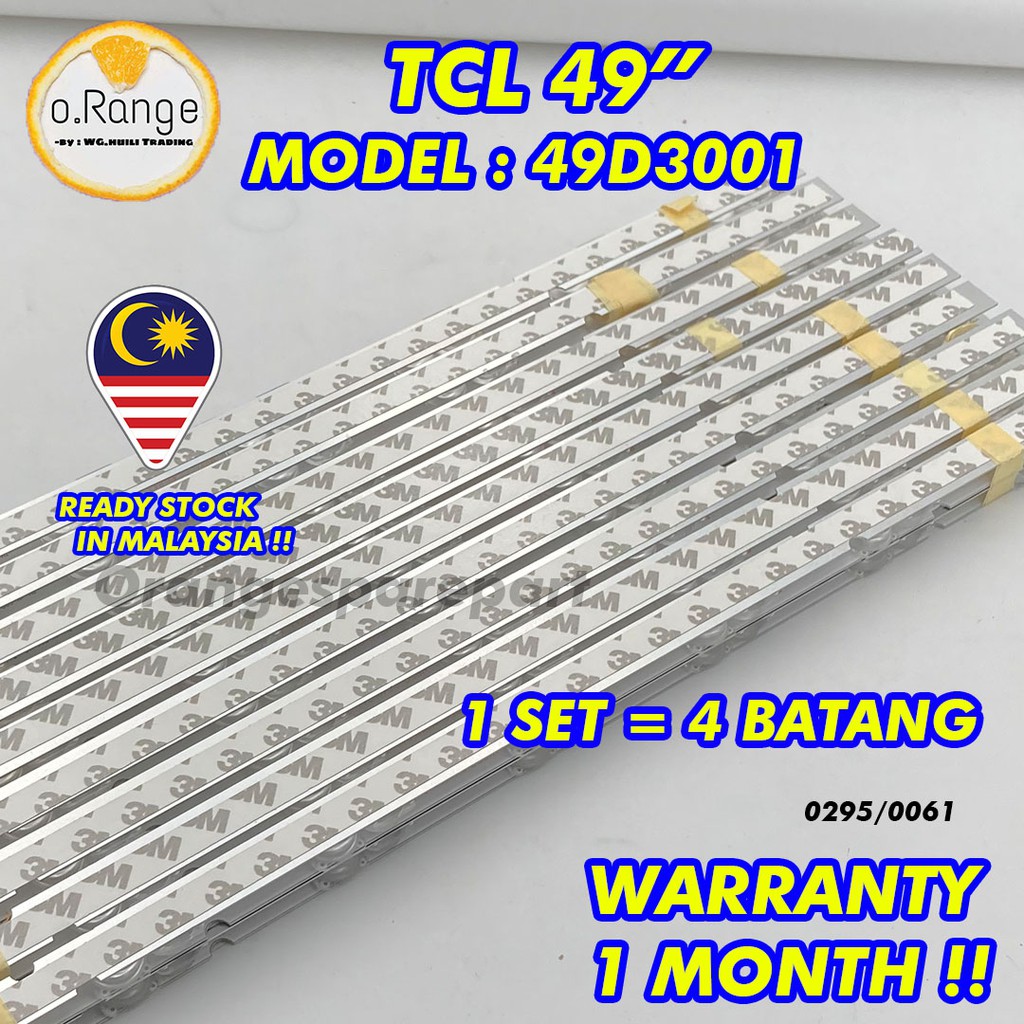 49D3001 / 49D3000 TCL 49" LED TV BACKLIGHT (LAMPU TV) TCL 49 INCH LED ...