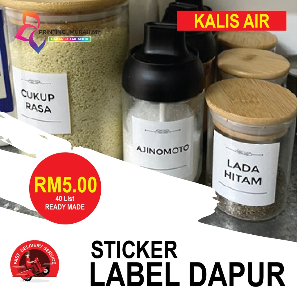 [READY STOCK] 40 List 5cm x 5cm | Stiker Dapur Murah | Sticker Dapur ...