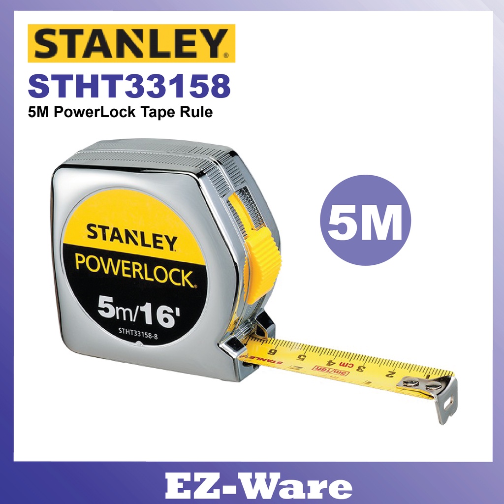 Stanley 5m/16ft PowerLock Measuring Tape STHT33158-8 | Shopee Malaysia