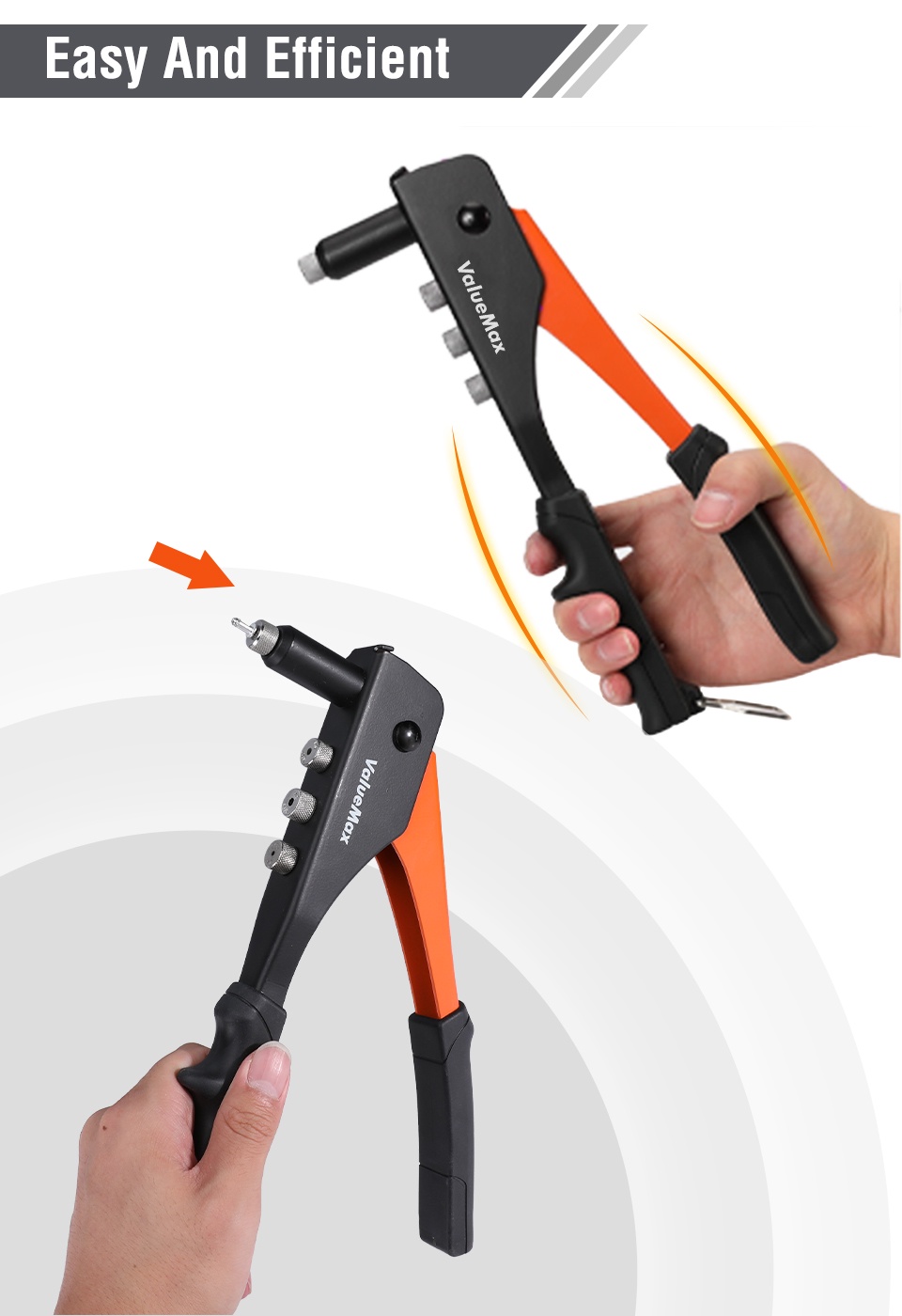 Valuemax 200 Riveter pliers, nut, rivet, rivet pliers with manual shot ...