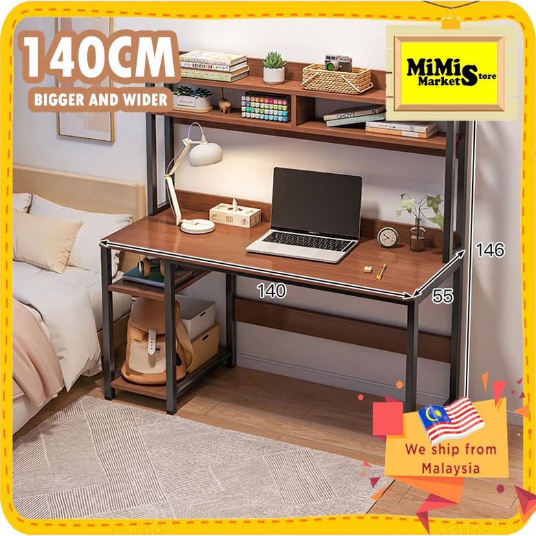140CM Student Desk Bookshelf Table / Study Desk Simple / Computer Desk ...