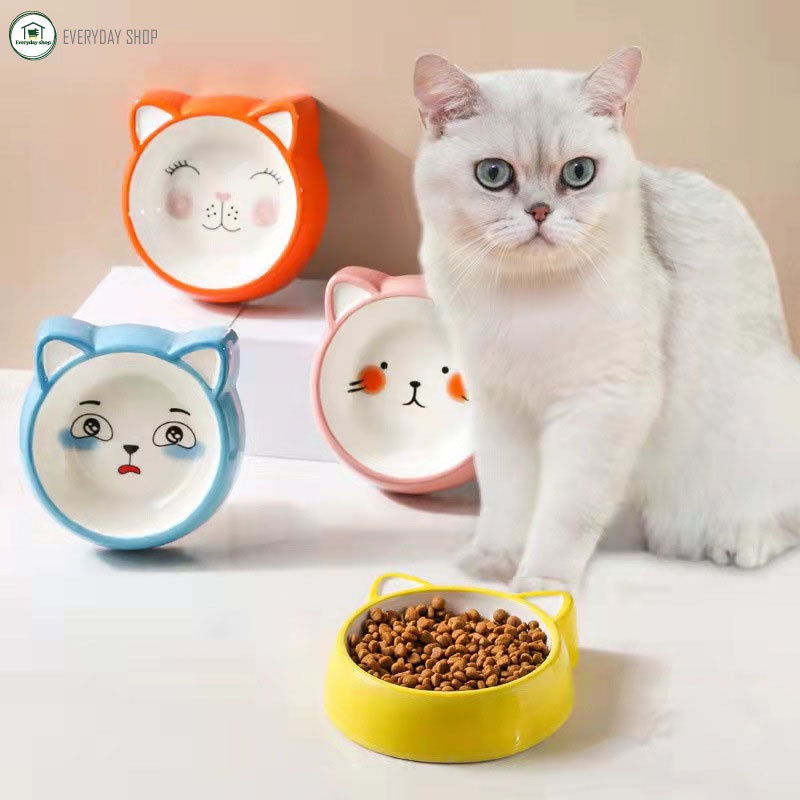 Pet Food Supplies Ceramic Cat Bowl Water Basin Dog Pot Pet Drinking Eat ...