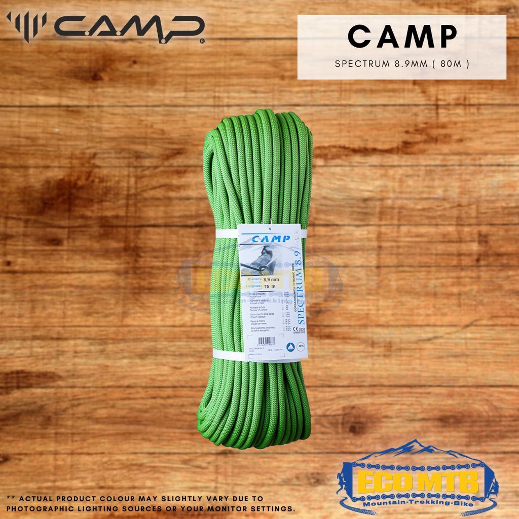 CAMP SPECTRUM 8.9MM - Dynamic Climbing Rope (70m/80m ) | Shopee Malaysia