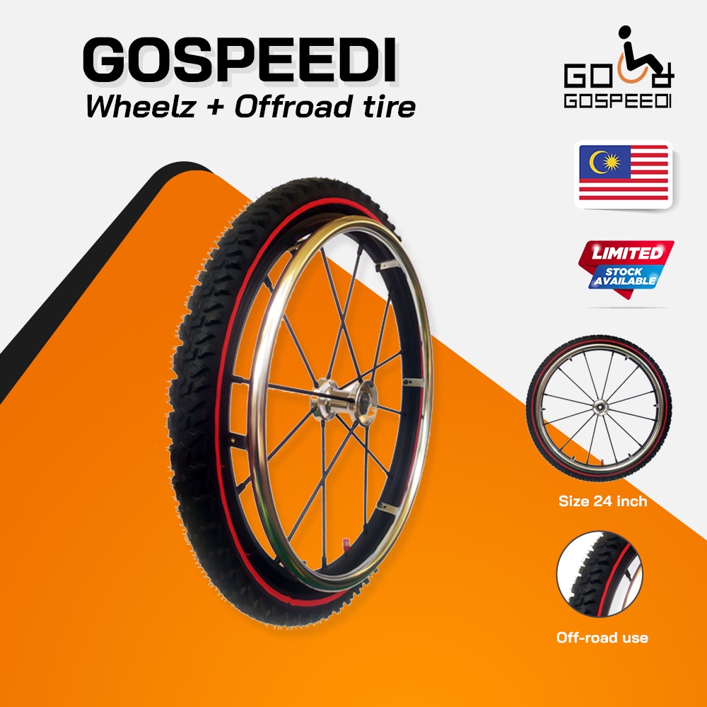 Gospeedi Offroad tire / Tayar kerusi roda offroad | Shopee Malaysia