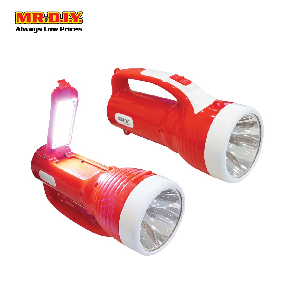 MR.DIY Premium LED Rechargeable Search Light 2.4W (21cm x 8cm) | Shopee ...