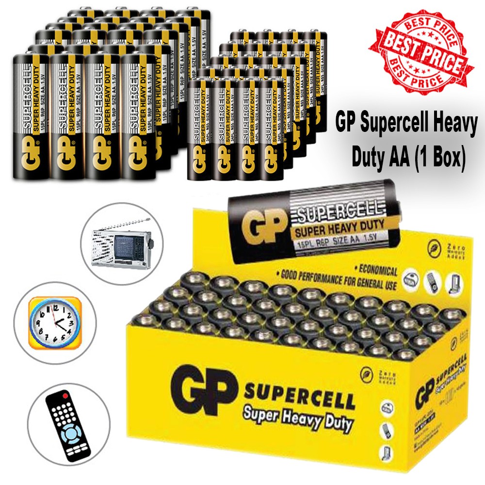 GP Supercell Genuine Long Lasting Powerful Durable Heavy Duty Battery ...