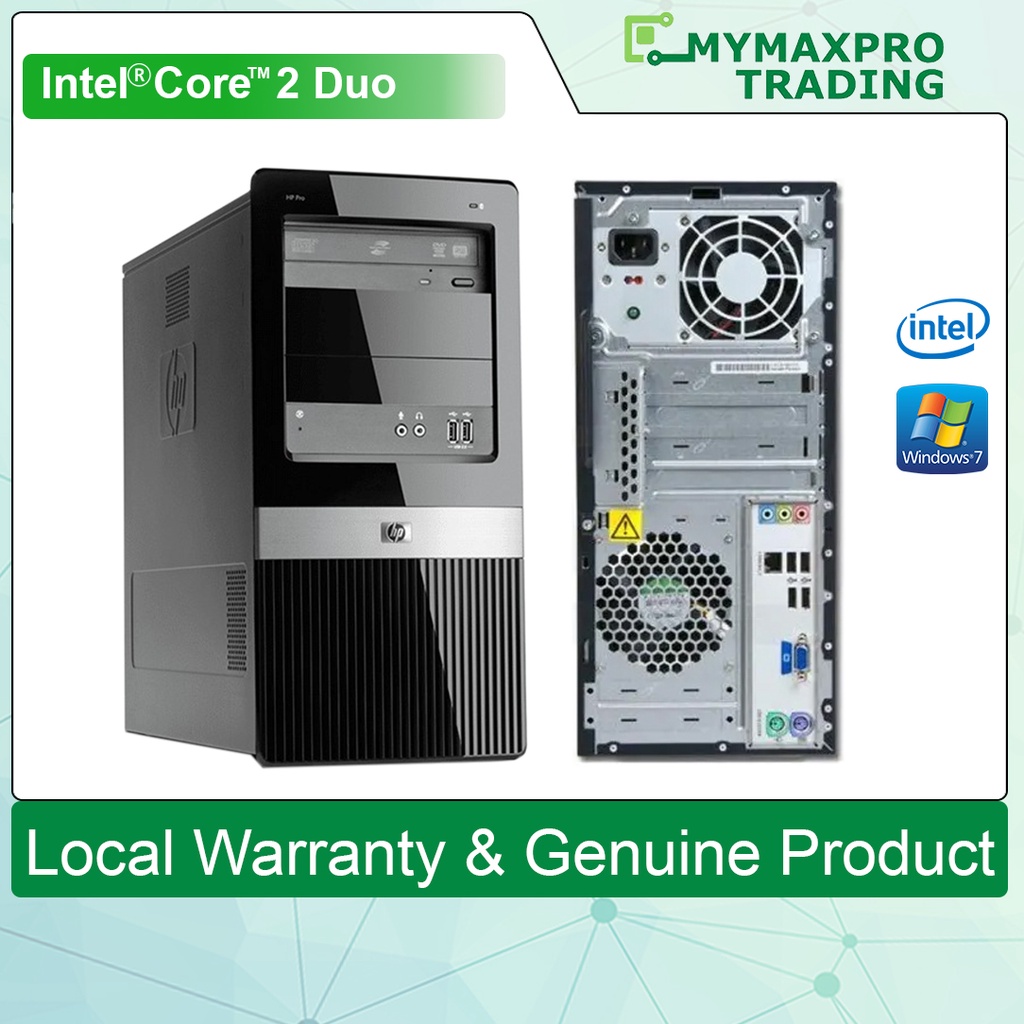 HP Pro 3000 MT Intel (Core 2 Duo) / 4GB RAM / 120GB SSD / Win 7 Pro ...