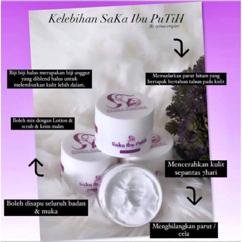 ORI HQ💯 (READY STOK)SAKA IBU PUTIH viral tiktok by Shima Empire | Shopee Malaysia
