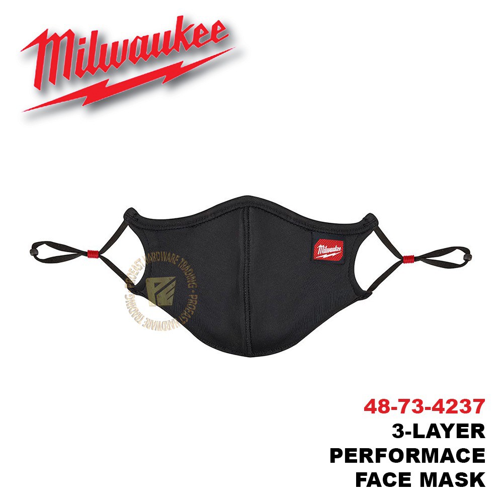 Milwaukee 3 Layer Performance Face Mask L-XL size 48-73-4237 | Shopee ...