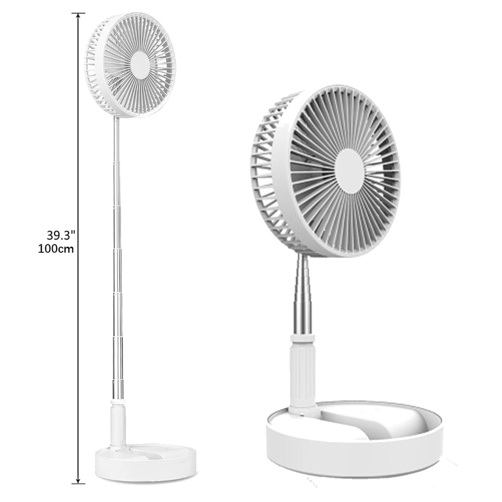 7200MAH Folding FAN Rechargeable Stand Fan Portable Fan Telescopic ...