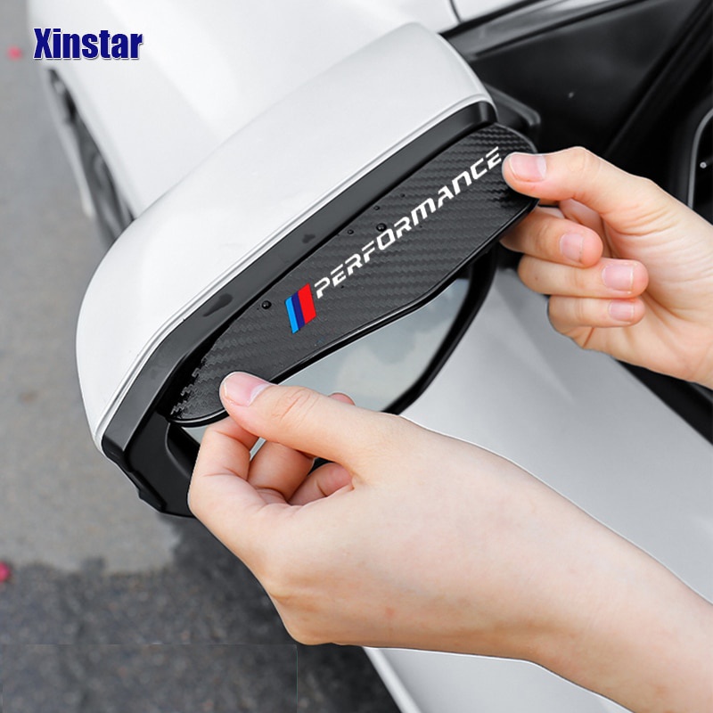 2Pcs M Performance Car Rearview Mirror Eyebrower Sticker For BMW E36 E39 E46 E60 E61 E64 E70 E87 ...