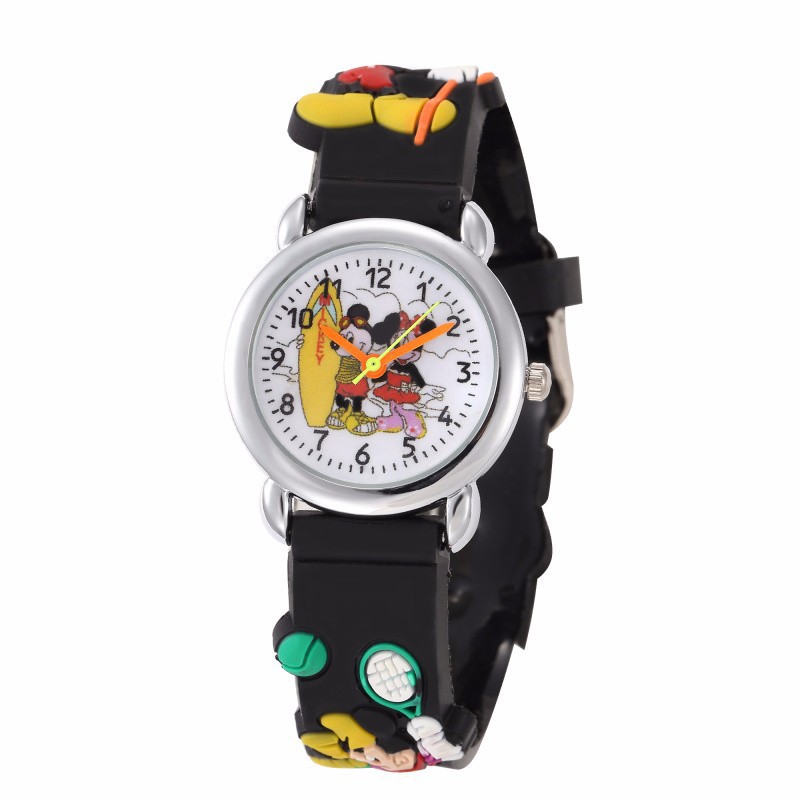 Mickey Mouse Cartoon Quartz Watch Children Girls Fashion Silicone Wrist ...