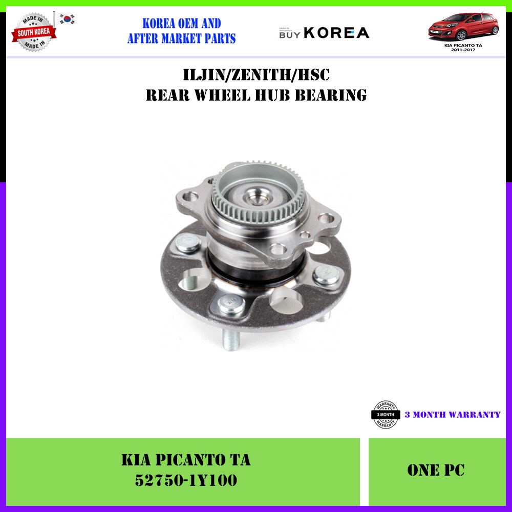 Kia Picanto TA Rear Korea Aftermarket Wheel Hub Bearing 1pc (52750 ...