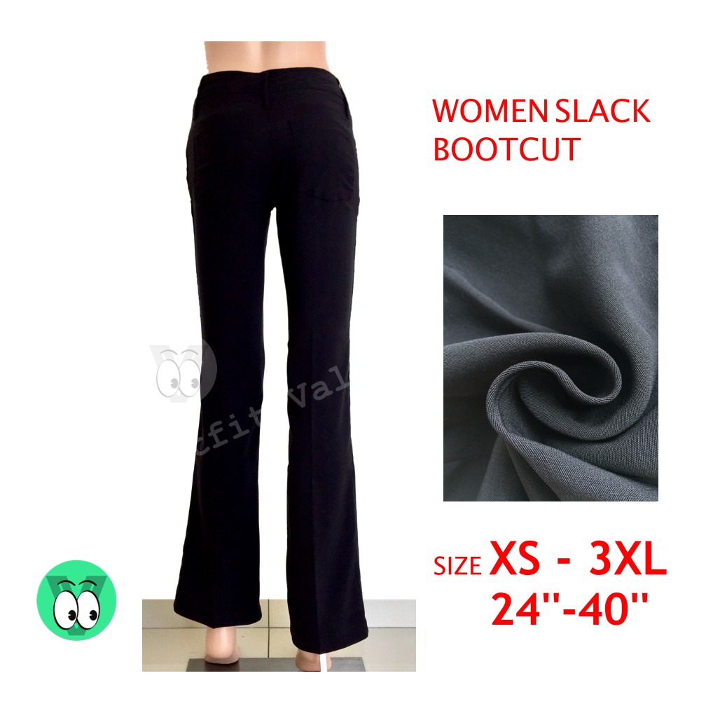 Women Formal Slack Office Pants Bootcut XS 3XL BLACK Shopee Malaysia