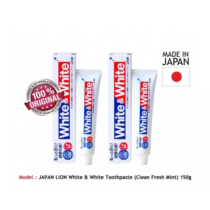 Lion (Japan) White & White Toothpaste 150g / Median Dental IQ 93% ...