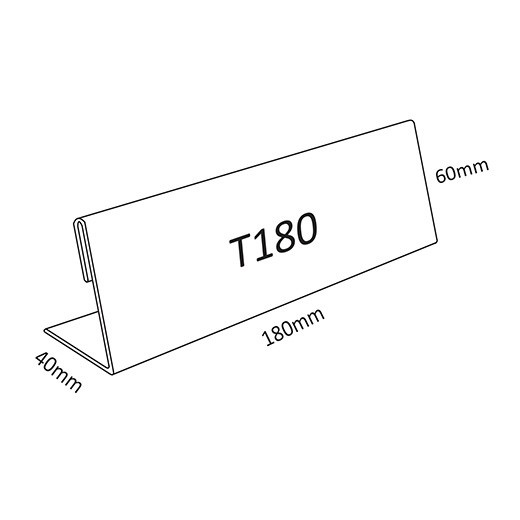 T180 ACRYLIC DISPLAY CARD STAND- L-SHAPE (180MM X 55MM) | Shopee Malaysia