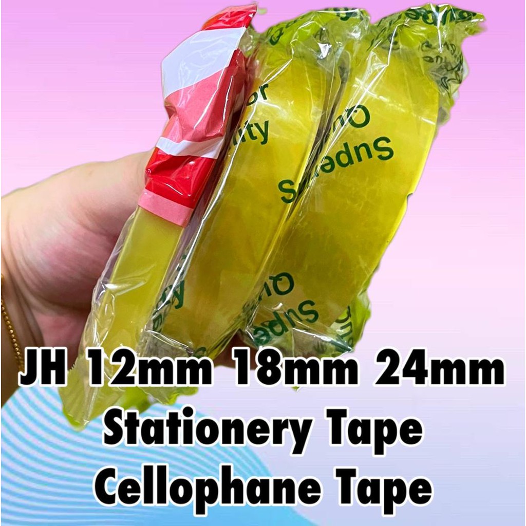 ( BEST & SAVE ) JH Cellophane Tape Stationery Tape 12mm / 18mm / 24mm X ...