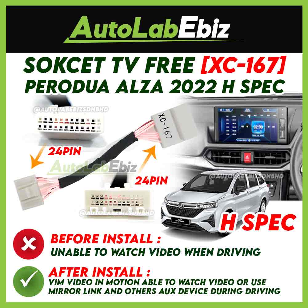Perodua ALZA 22'-25' H SPEC Socket Bypass Car Video In Motion VIM ...