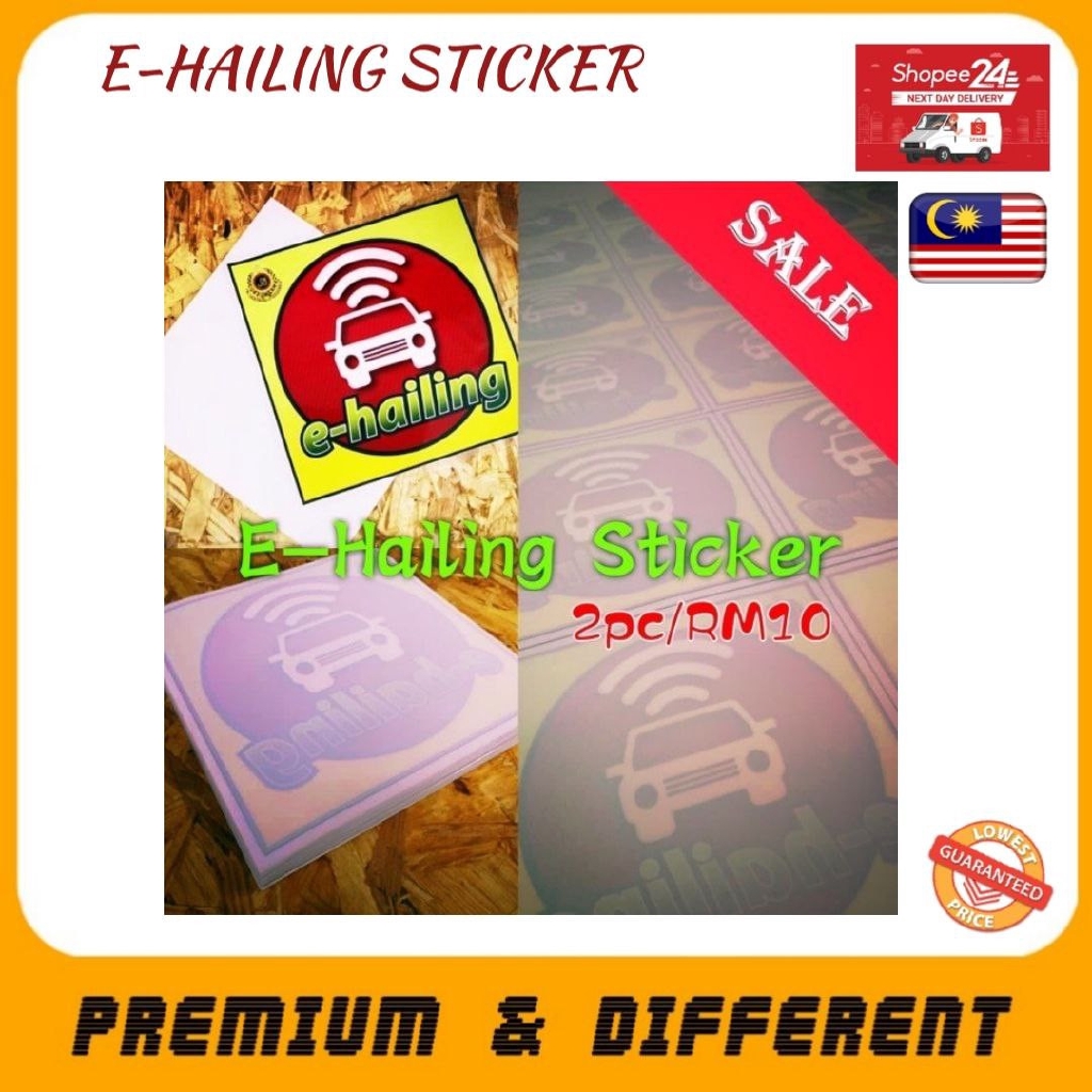 🔥Hot Sale🔥 E-Hailing Sticker For Grabcar , Mycar , dacsee | Shopee Malaysia