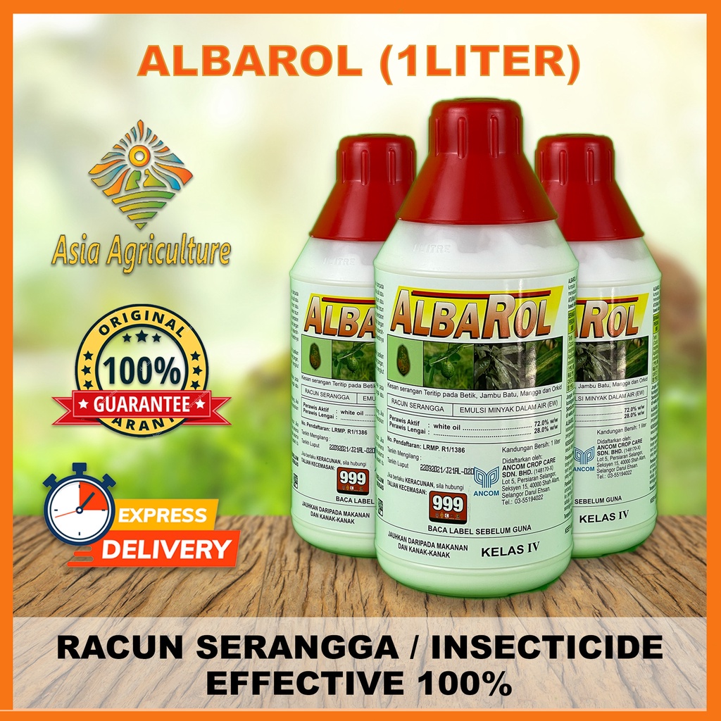 ASIA AGRICULTURE ALBAROL 1LITER RACUN SERANGGA INSECTICIDE | Shopee ...