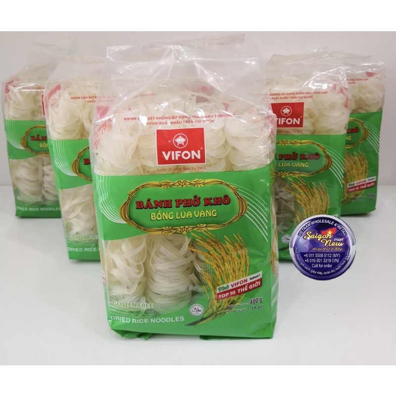 Banh Pho Bong Lua Vang Vifon- Dried Rice Noodles 400gr | Shopee Malaysia