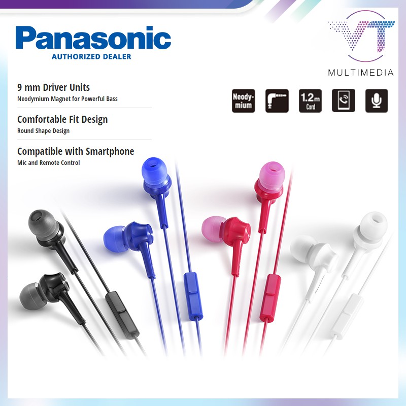 Panasonic Traditional In-Ear Headphones RP-TCM115 | Shopee Malaysia