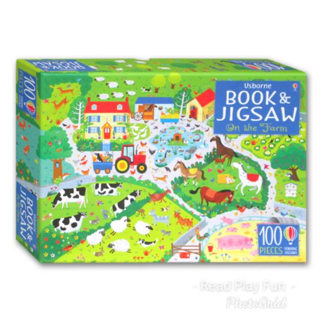 Usborne Book & Jigsaw On the Farm (100 Pieces Usborne Jigsaw) | Shopee ...