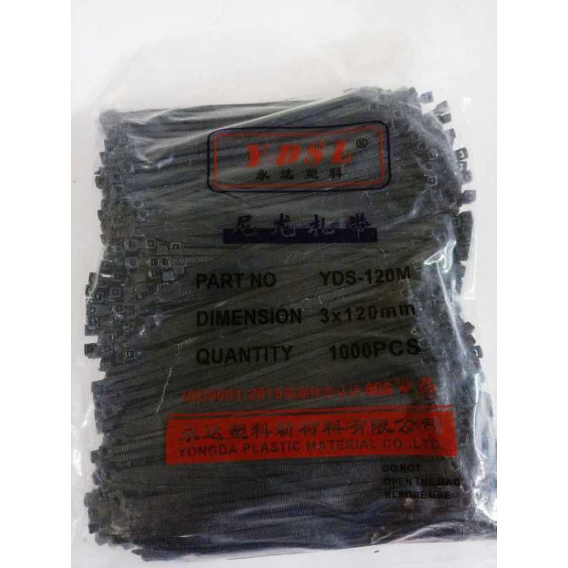 PVC Link Cable Tie 4.75" 120mm X 3mm Black (Packet of 1000 Lth ...