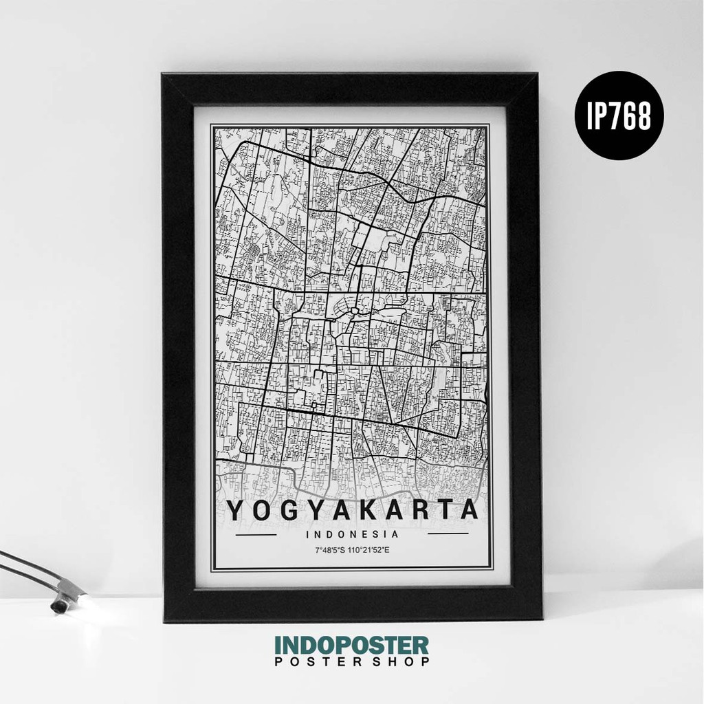 Aesthetic Map Poster Minimalist Atlas Line Art Monochrome City City ...