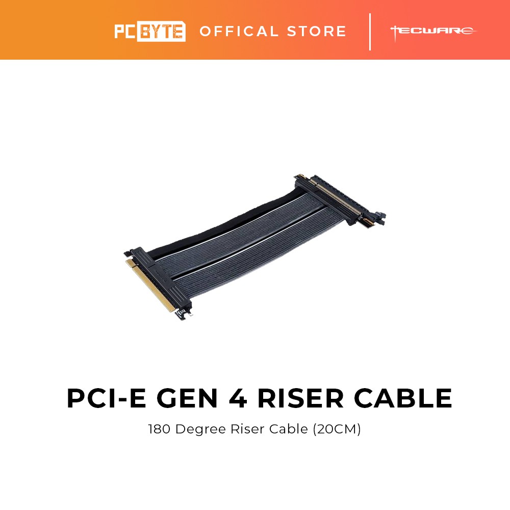 Tecware PCI-E Gen 4.0 180 Degree Riser Cable 20cm | Shopee Malaysia