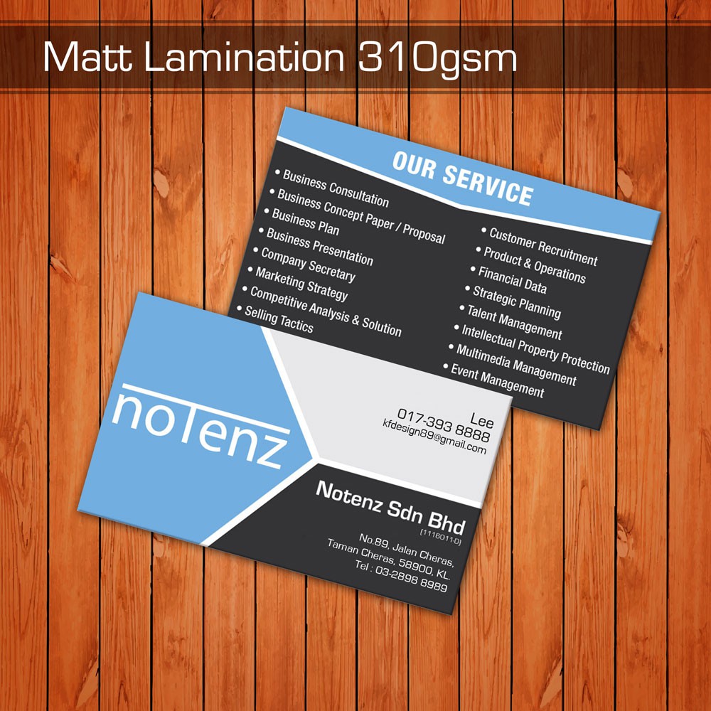 KFDesign Name Card Design & Printing (Matt Lamination) | Shopee Malaysia