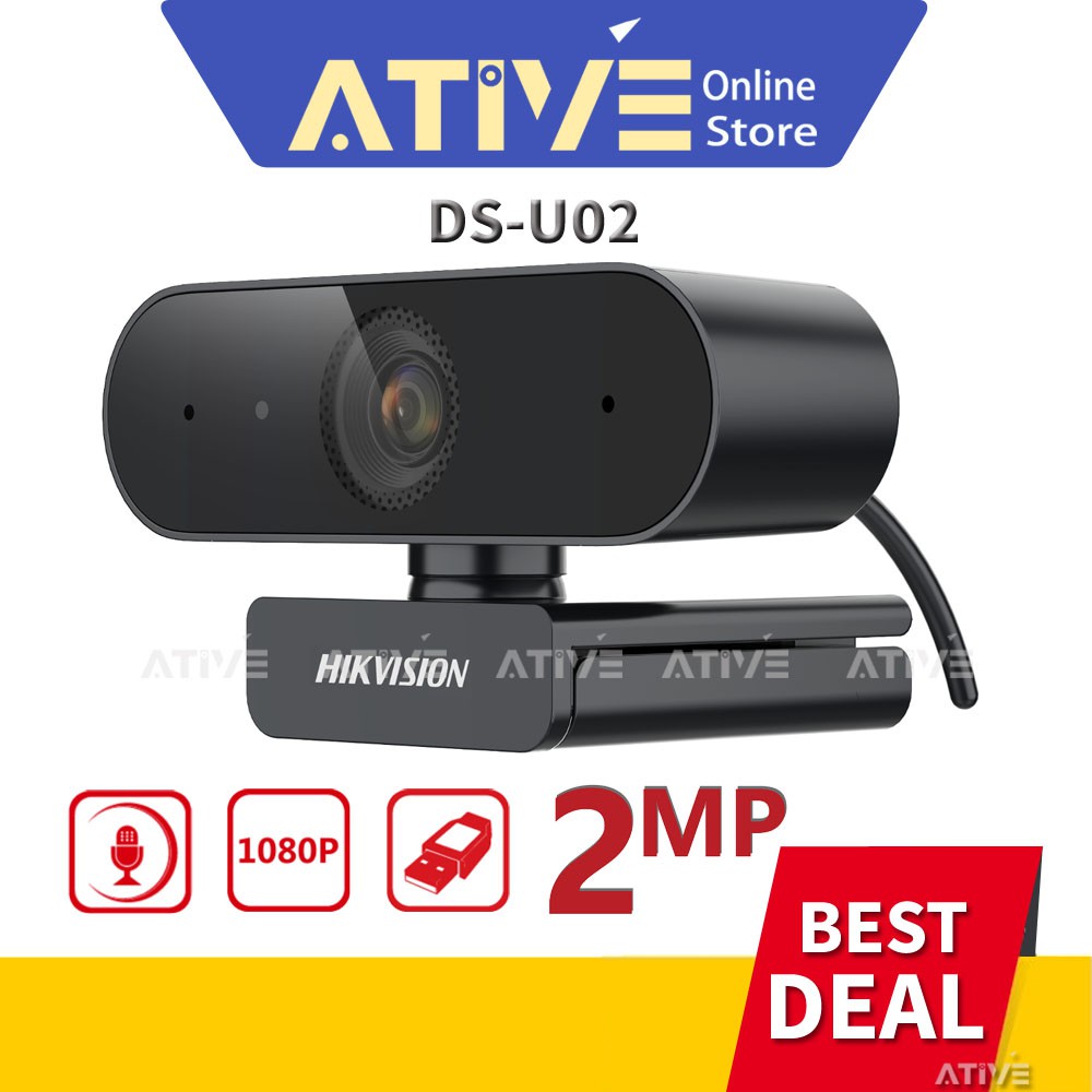 Hikvision Webcam DS-U02 with Full HD Resolution, Built-In Microphone ...