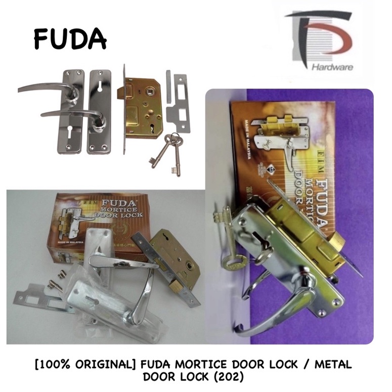 [100% ORIGINAL] FUDA MORTICE DOOR LOCK / METAL DOOR LOCK (202) | Shopee ...