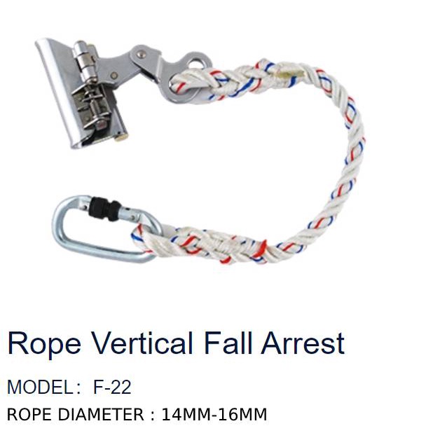 Haru F22 Rope Vertical Fall Arrestor 14Mm-16Mm Construction Protection ...