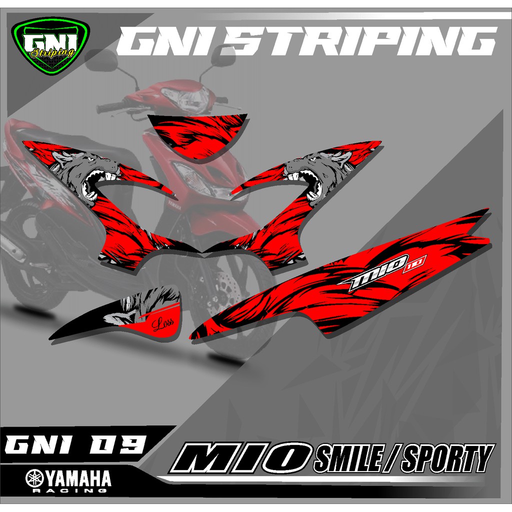 Sticker Striping Variations of Mio Motorbike Accessories smile/sporty ...